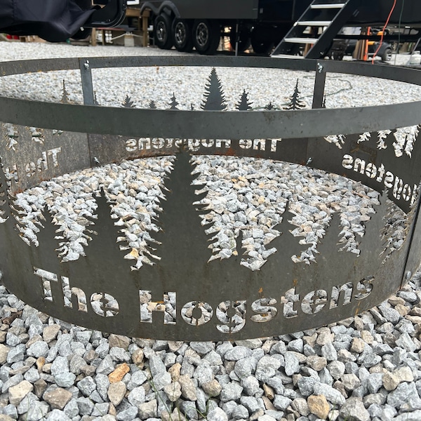 Custom Size Fire Pit, Personalized Fire Ring, Father's Day Gift, Heavy ...