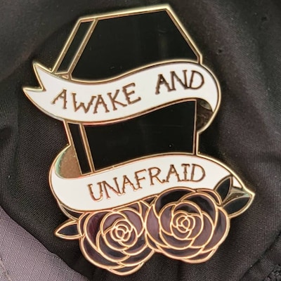 Awake and Unafraid Enamel Pins Emo MCR Lyric Pin Back in Stock - Etsy UK