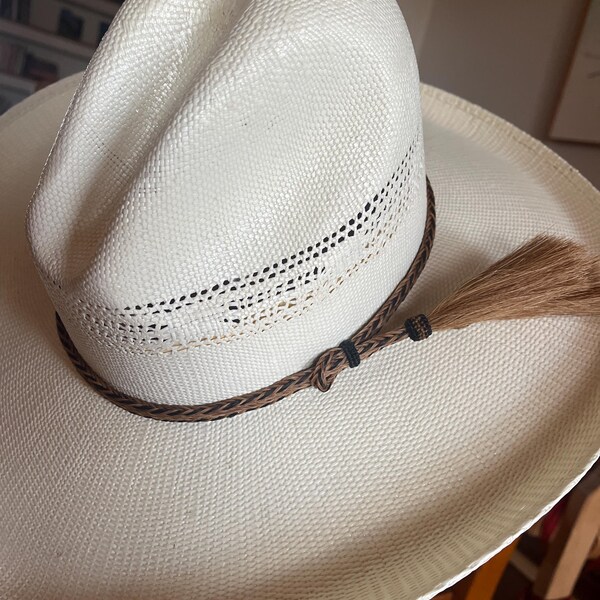 Premium Leather Cowboy Hat, Stampede String, Leather Cowboy Hat ...