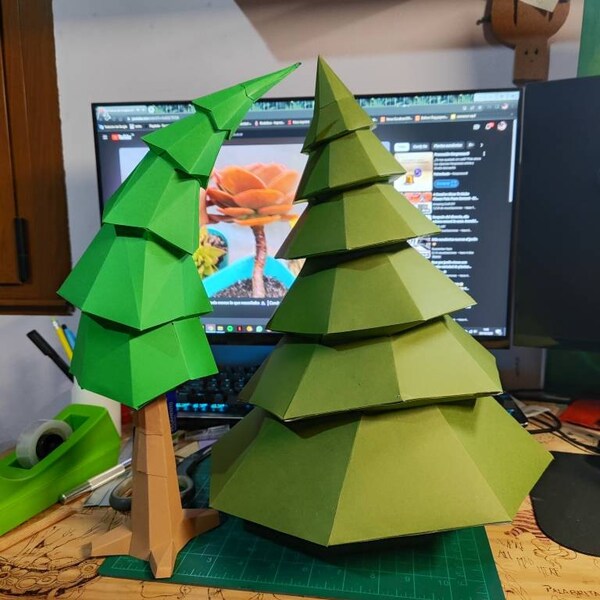 Diy Papercraft Christmas Tree, Digital SVG PDF Templates, Svg and Dxf ...