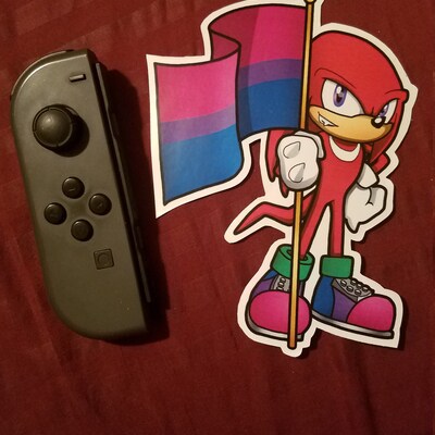 SEGA Sonic the Hedgehog Knuckles LGBT Pride Flag Vinyl Stickers Choose ...