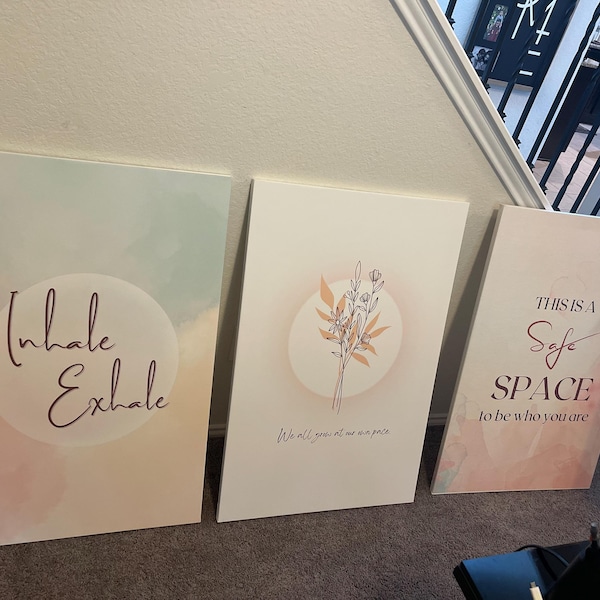 Calm Therapist Decor, Set of 12, Blue Therapy Art Poster Bundle, Mental ...