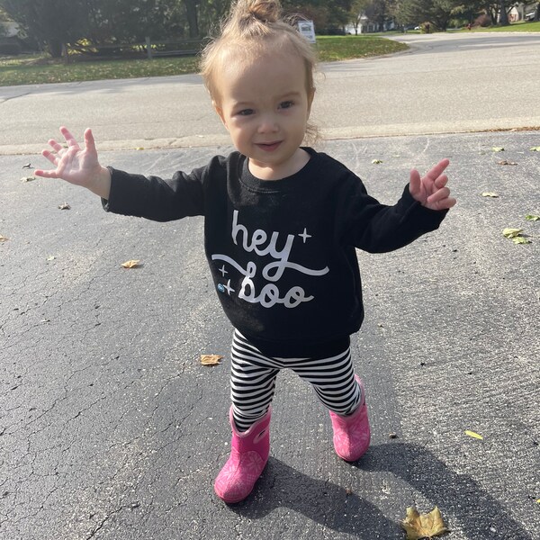 Hey Boo, Toddler Sweatshirt, Toddler Halloween Sweatshirt, Fall ...