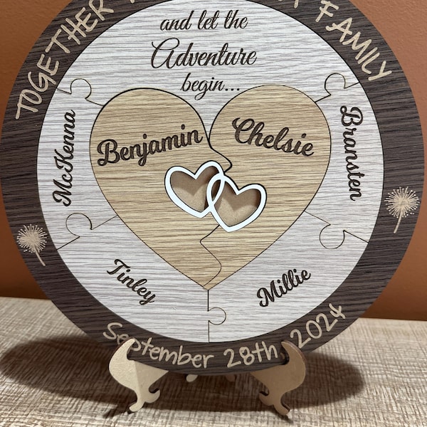 Unity Ceremony Puzzle, Blended Family Wedding Gift, Unity Ceremony ...