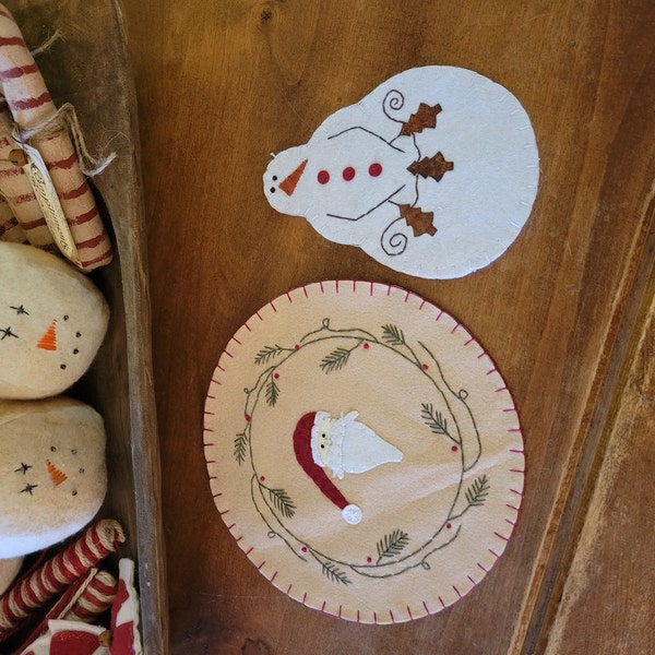 Primitive Stitchery CHRISTMAS Pennies Fir Tree Penny Rug ~ Winter Pine ...