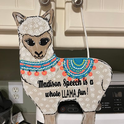 Welcome LLAMA SIGN Wall Art Door Hanging Hanger Plaque Holiday Decor ...