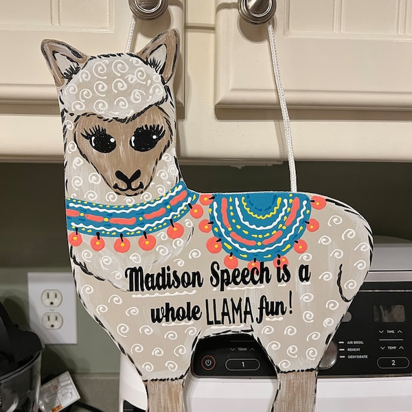 Welcome LLAMA SIGN Wall Art Door Hanging Hanger Plaque Holiday Decor ...