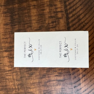 Wedding Coffee Tea Favors Trail Mix Stickers the Perfect Mix Wedding ...