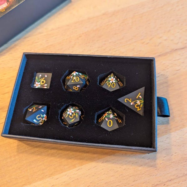 Riptide - Ocean Dice, Beach Dice Dice, Water Dice, Handmade Resin Sharp Edge Dnd Dice Set for ...