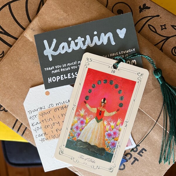 Intuitively Chosen Tarot and Oracle Card Bookmark | Bookish Reader Gift ...