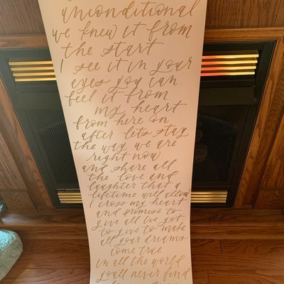 Handlettered Aisle Runner Wedding Aisle Runner Calligraphy - Etsy UK