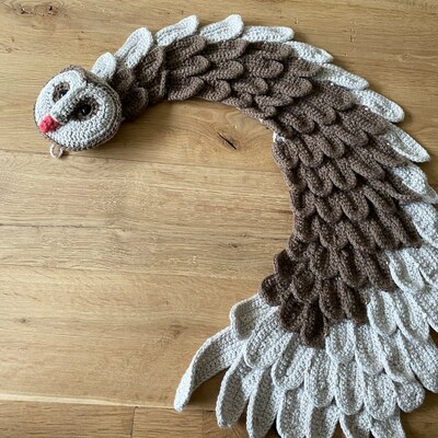Gehäkelte Eule, PDF Anleitung, Feder Schal, Amigurumi Vogel Schal - Etsy.de