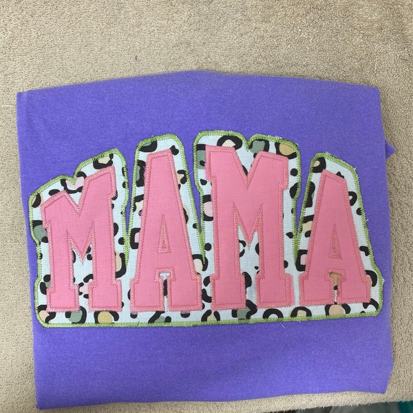 MAMA in Two Layer Double Applique Machine Embroidery Designs Zigzag ...