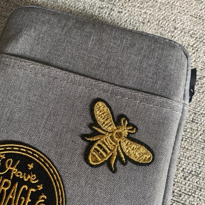 Bee Iron-on Patch, Gold Insect Badge, Decorative Patch, DIY Embroidery ...