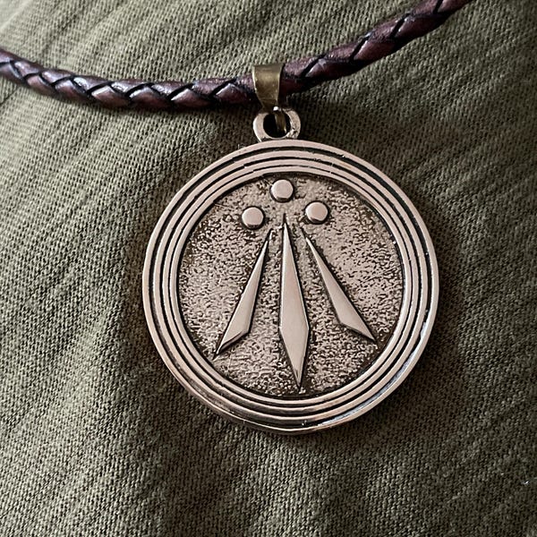 Malachite Awen Symbol Wood Pendant Necklace - Etsy