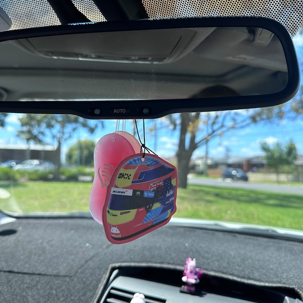 F1 Car Air Freshener, F1 Accessories,, Ricciardo, Leclerc, Sainz Chilli ...