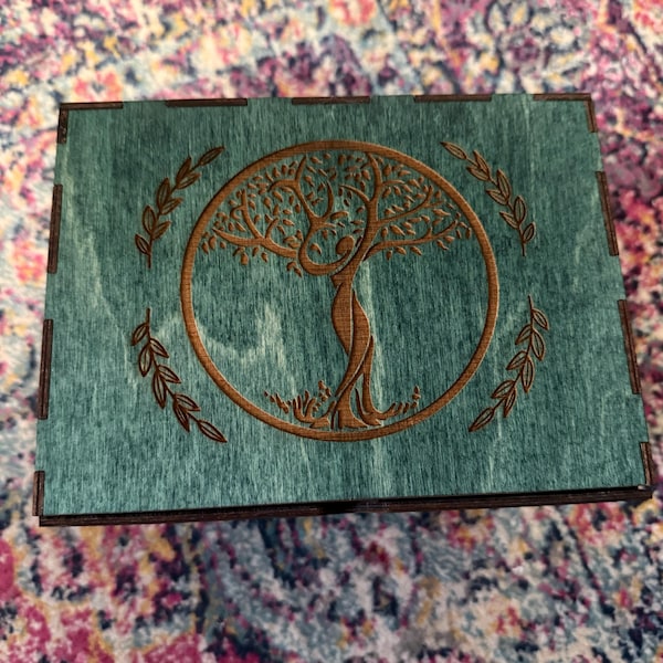 Small Tarot Card Holder, 5 Drawer Box, 4 Tarot Deck Holder, Tarot ...