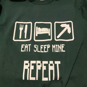 Eat Sleep Mine Repeat SVG , Gamer SVG , Minecraft T-shirt SVG , Eat ...