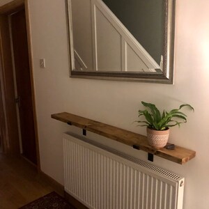 Hand Crafted Rustic Reclaimed Solid Pine Timber Radiator Shelf - Etsy UK