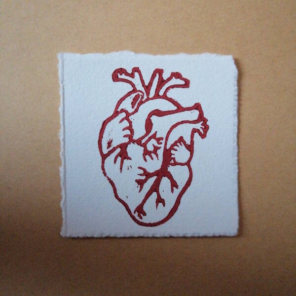 Anatomical Hand Original Linocut // Anatomy Linoprint - Etsy