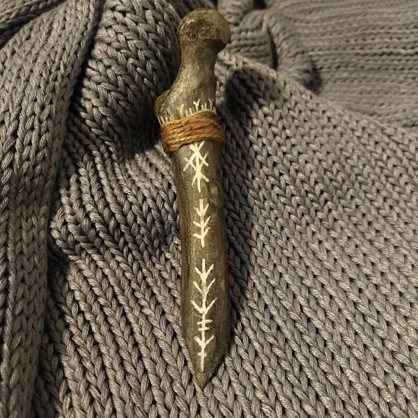 Made to Order : Primitive Sigil Deer Jawbone Ritual Knife - Etsy