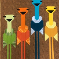 Ostrich Stretch Quilt Pattern, PDF Instant Download Modern Patchwork ...