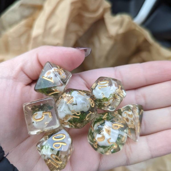 UNDEAD Bones Dnd Dice Set SKULL Polyhedral Dice Set 4 Dungeons and ...