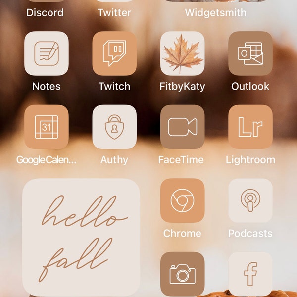 Fall App Icons, Autumn Aesthetic Boho iPhone Covers, Ios 14 App Icons ...