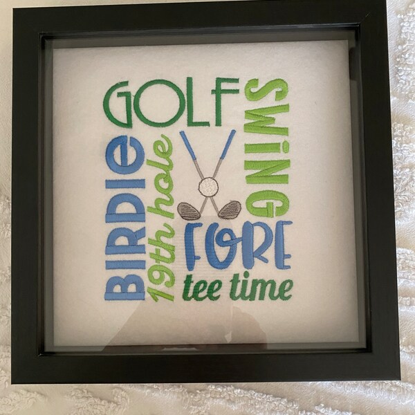 Golf Subway Art - Machine Embroidery Design - 5x7 6x10 8x8 Sizes ...
