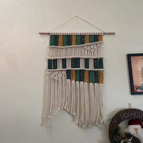 XL Macrame Wall Hanging, Landscape Hand Woven Tapestry, Boho ...