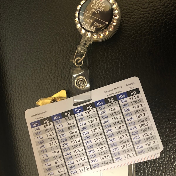 General Weight Conversion Badge Card Horizontal Accessory for Nurse ...