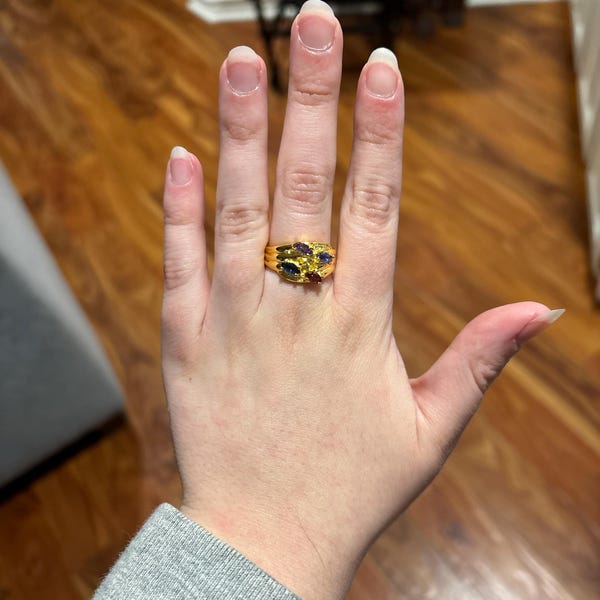 Personalized Engraved Sweet 16 Ring Birthstone Name - Custom Stone ...