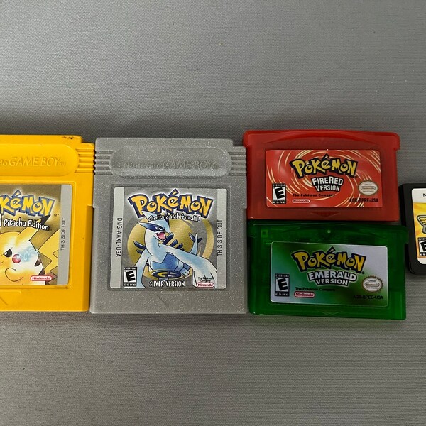 GBA Pokemon Emerald Version Replacement Label Decal Foil Metalic ...