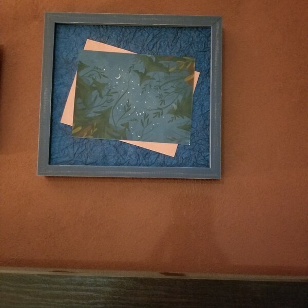 Navy Blue Rustic Picture Frame | Barn Wood Frame | Custom Picture Frame ...