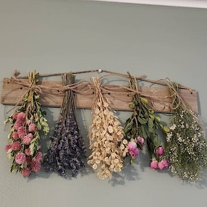 Dried Flower Rack, Farmhouse Style, Dried Flower Arrangement, Wall ...