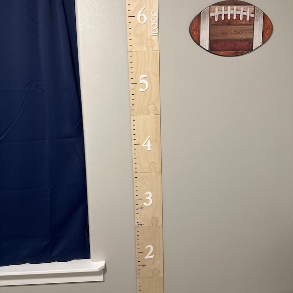 Growth Chart Ruler 3D | Playroom Decor | Wood Growth Chart | 1st ...