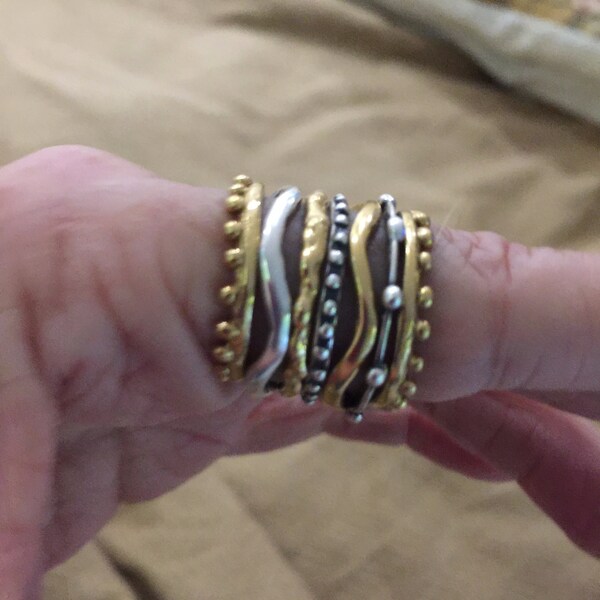 Gold Stacking Rings • 24K Gold Vermeil Stack Rings • Birthstone Stack ...