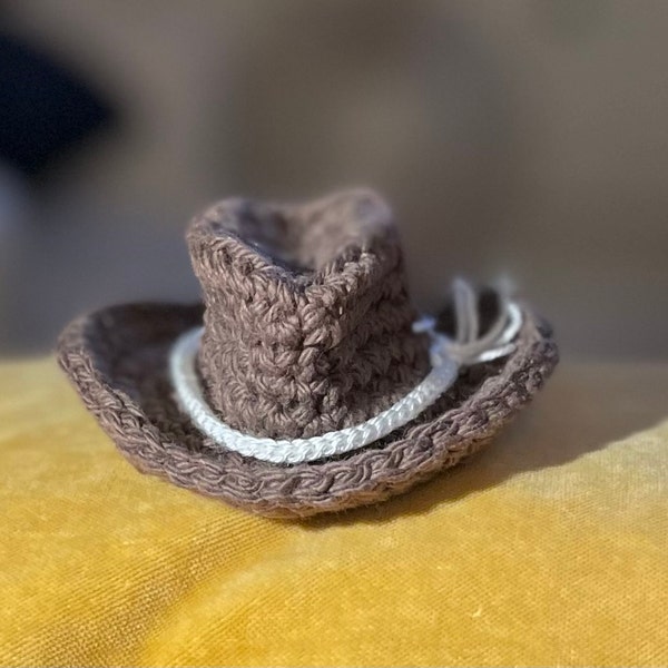 Mini Cowboy Hat PDF Crochet Pattern INSTANT DOWNLOAD - Etsy