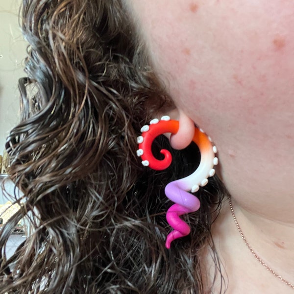 Pop Kei Octopus Ear Plugs Tentacles Plugs Fake Gauge Earrings Tentacle ...