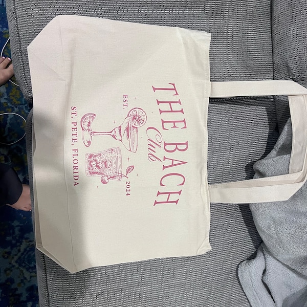 Custom Bachelorette Totes, Club Bachelorette Tote, Beach Bachelorette ...