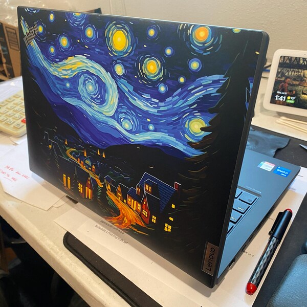 Lenovo Thinkpad Laptop Pink Background White Cat Pattern Custom Gift ...