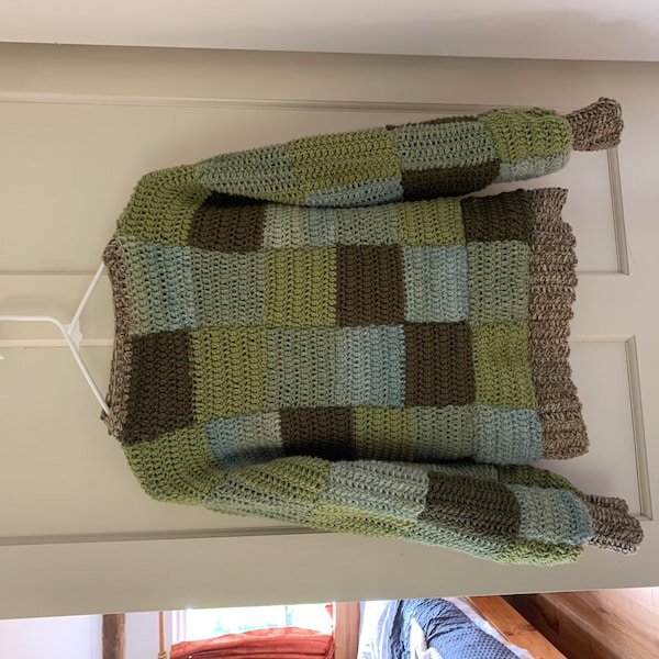 PATTERN Patchwork Sweater Crochet - Etsy