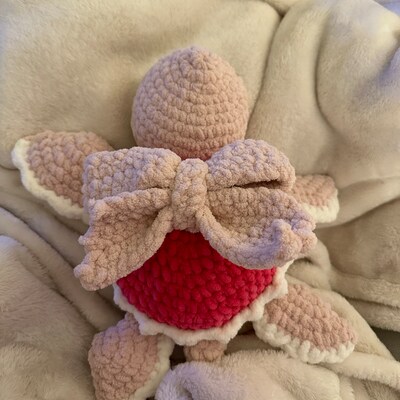 BUNDLE Bow & Heart Turtle Crochet Pattern 2 SIZES Valentines Day Ribbon ...