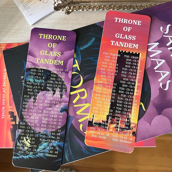 Throne of Glass Tandem Bookmarks | SJM Bookmarks | Acotar | Crescent ...