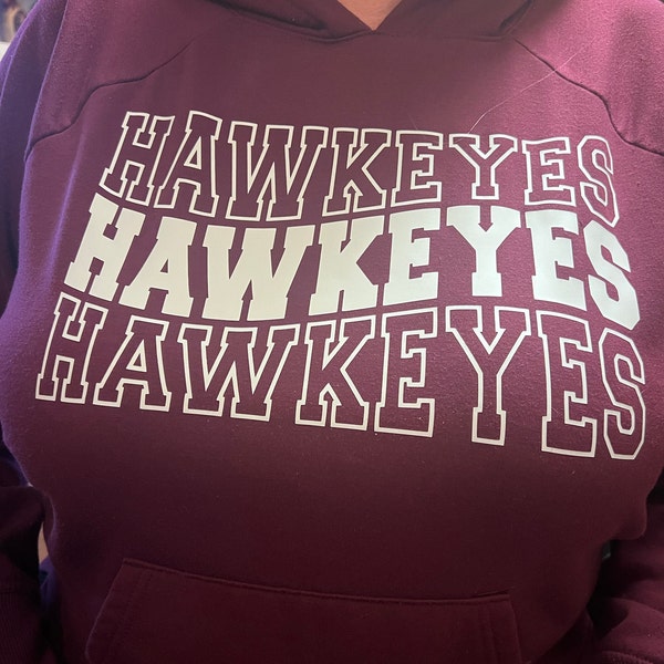 Hawkeyes Stacked Varsity SVG, PNG ,dxf, Jpg, Eps, Hawkeyes Wavy ...
