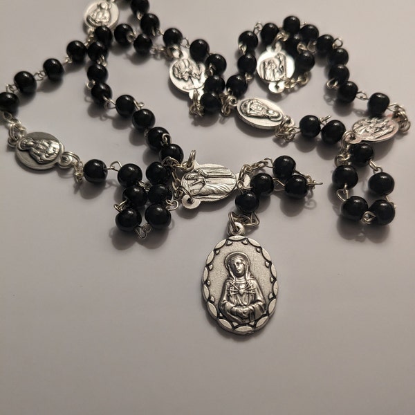 Divine Mercy Rosary Chaplet of Divine Mercy, White and Red Beads ...