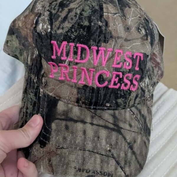 Midwest Princess-mossy Oak Camo-vintage-trucker-dad Hat-unstructured - Etsy