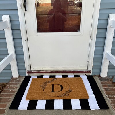 Initial Doormat, Gift for Her, Wedding Gift, Housewarming Gift ...