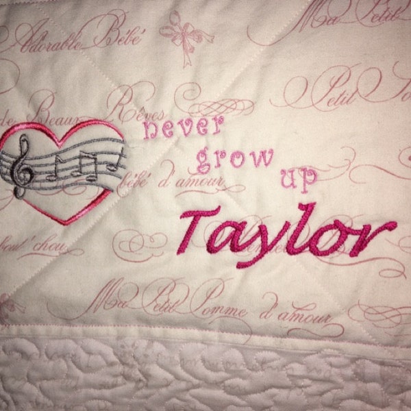 Heart Music Score Note Embroidery Design in 3x3 4x4 5x5 and 6x6 Sizes ...