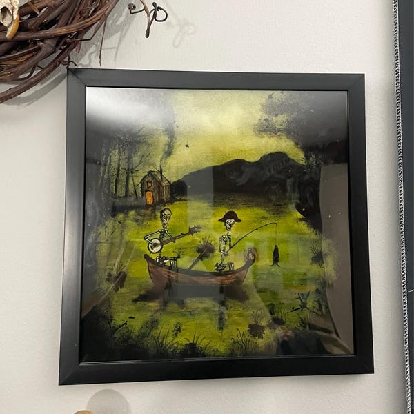 10x10" PHYSICAL PRINT - Swamp Skeletons Print on Enhanced Matte Paper ...